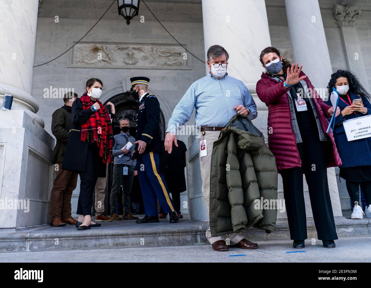 WASHINGTON, DC - JANUARY 18, 2021: On the East Front steps of the US ...
