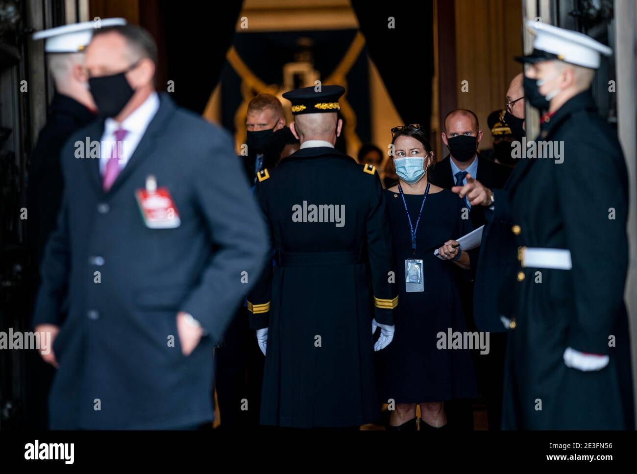 WASHINGTON, DC - JANUARY 18, 2021: On the East Front steps of the US ...