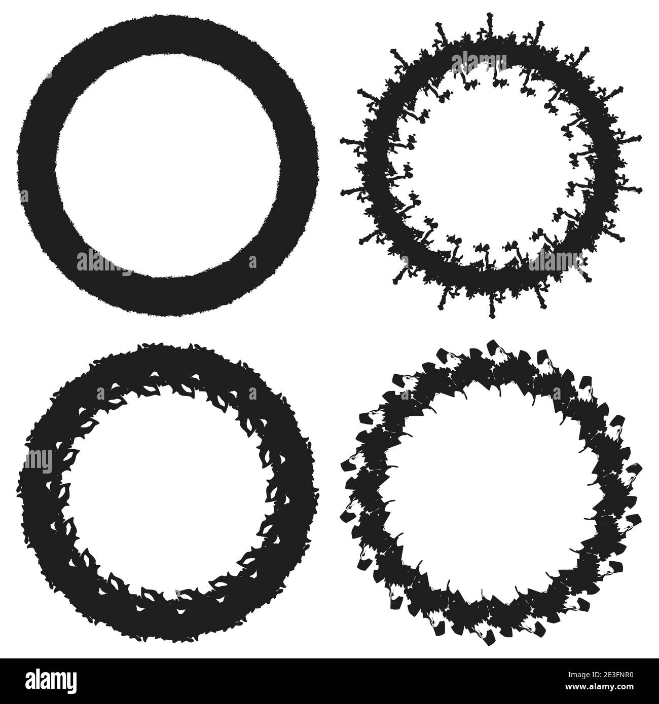 Circle Frame Set Stock Vector Image & Art - Alamy