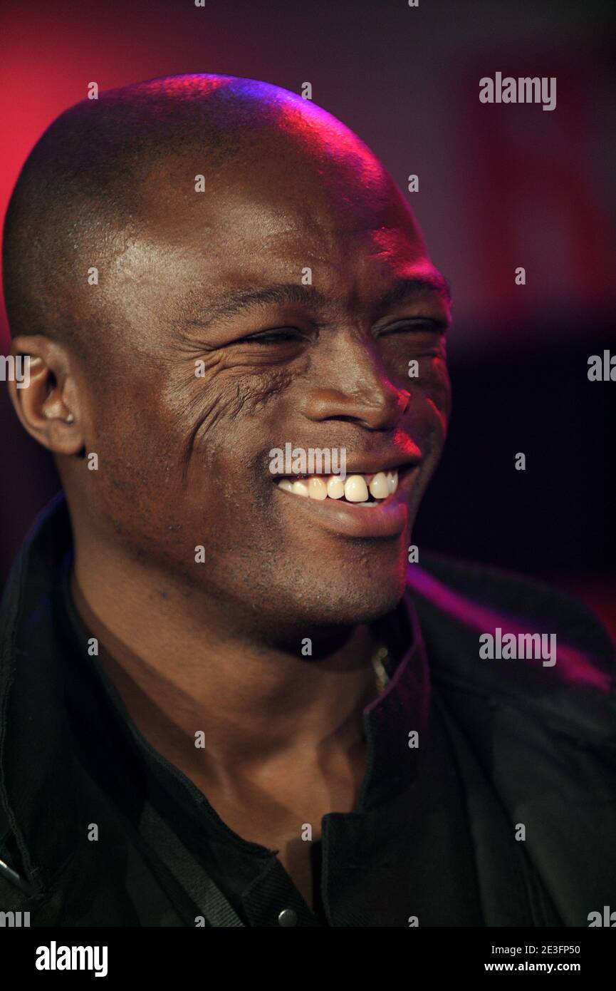 British singer/songwriter Seal reacts after receiving a diamond record ...