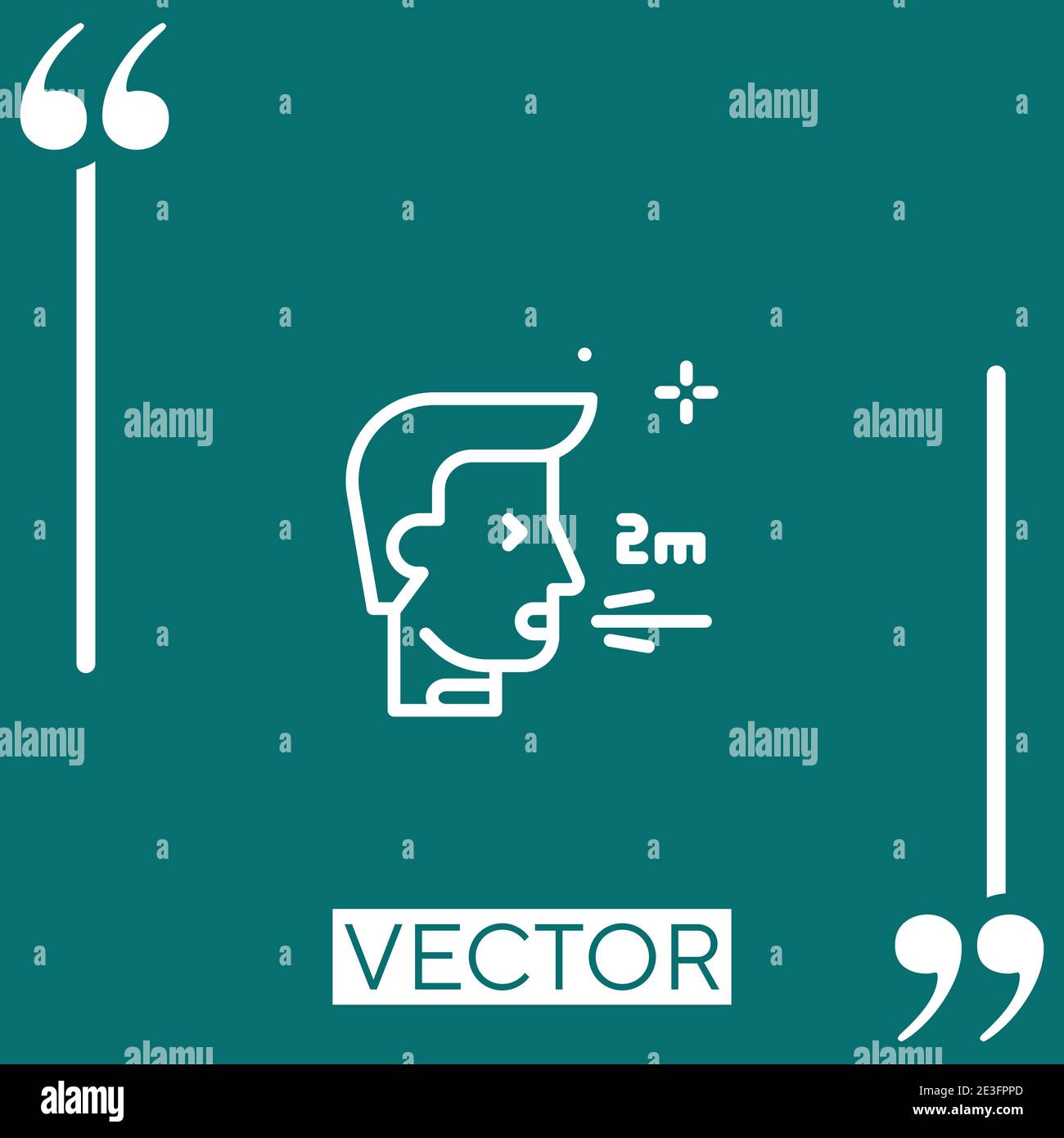 sneeze vector icon Linear icon. Editable stroke line Stock Vector Image ...