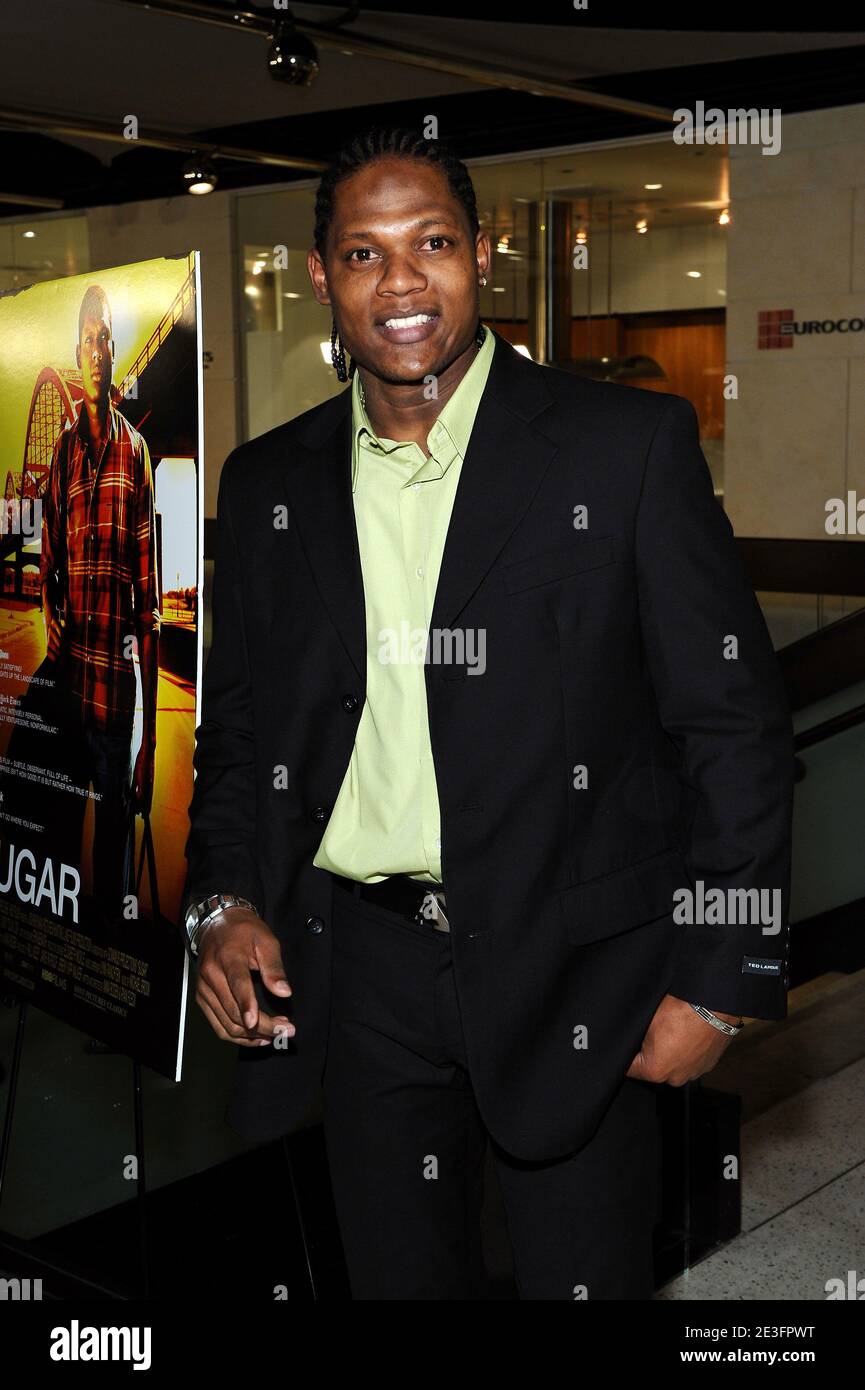 Algenis Perez Soto arriving for the premiere of 'Sugar' held at the ...