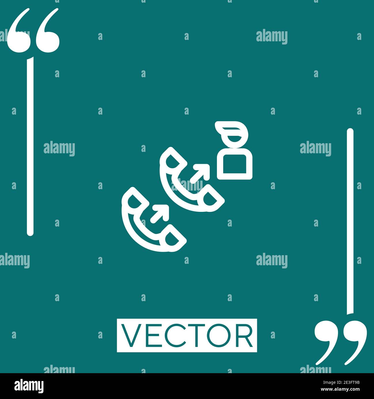 call forwarding vector icon Linear icon. Editable stroke line Stock ...