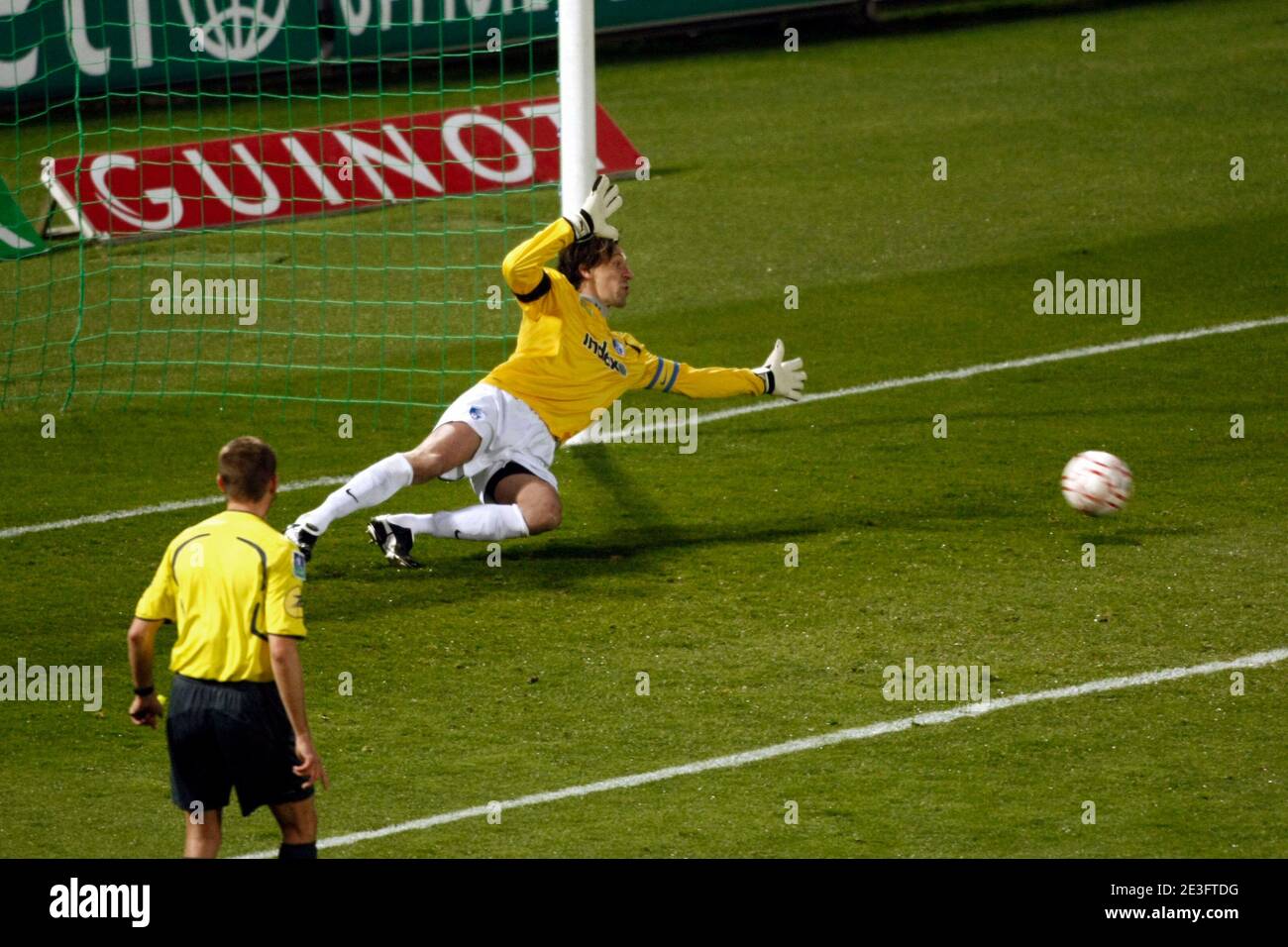 Grenoble goalkeeper Gregory Wimbee during the French First League ...