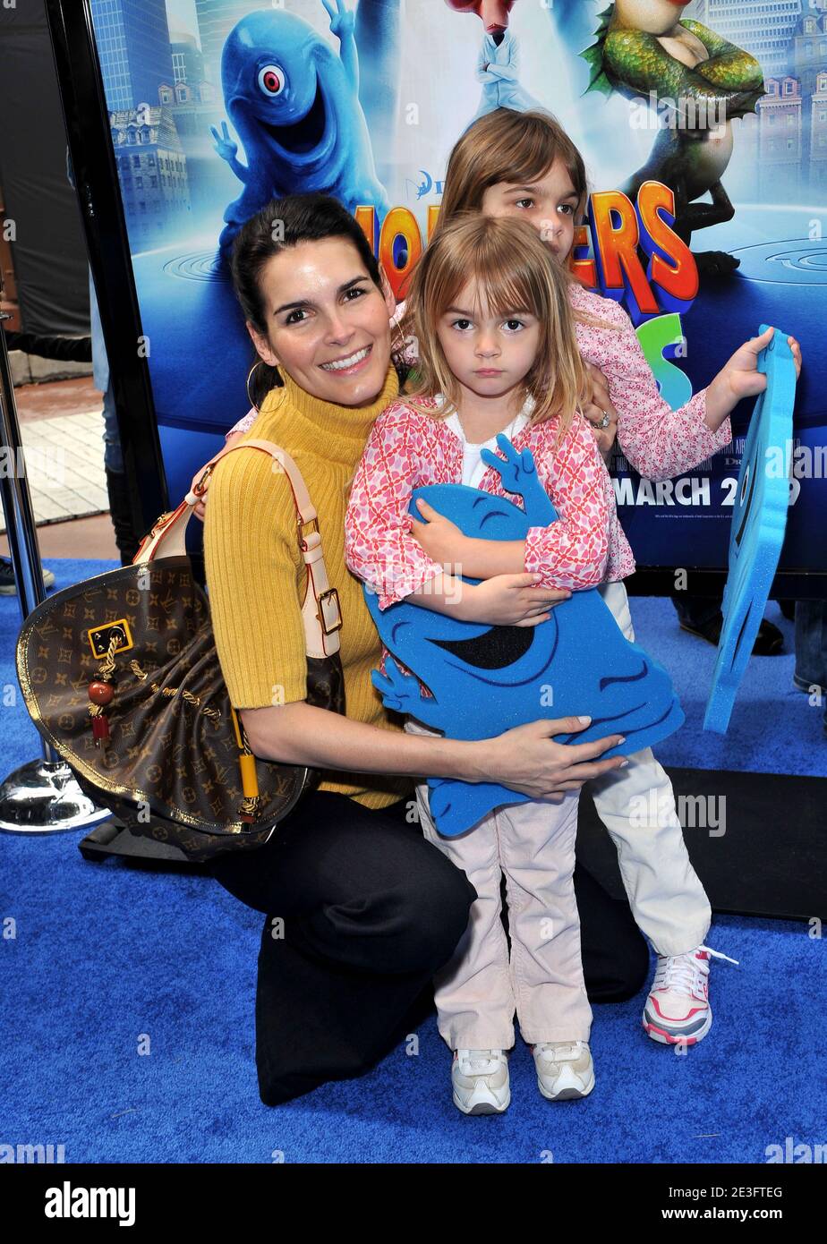 Angie Harmon arriving at the premiere of 'Monsters vs. Aliens' held at ...