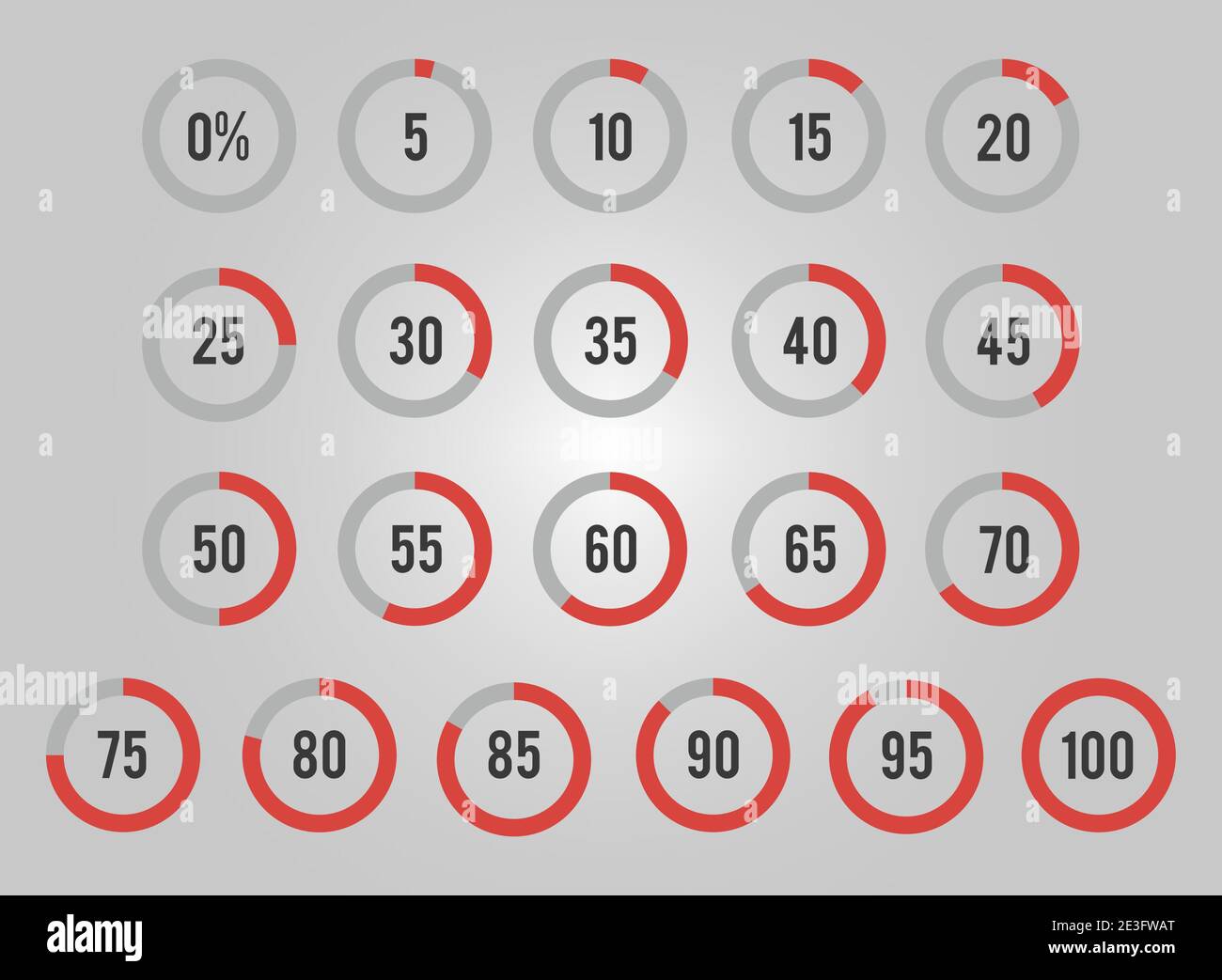 Progress percentage Stock Vector Images - Alamy