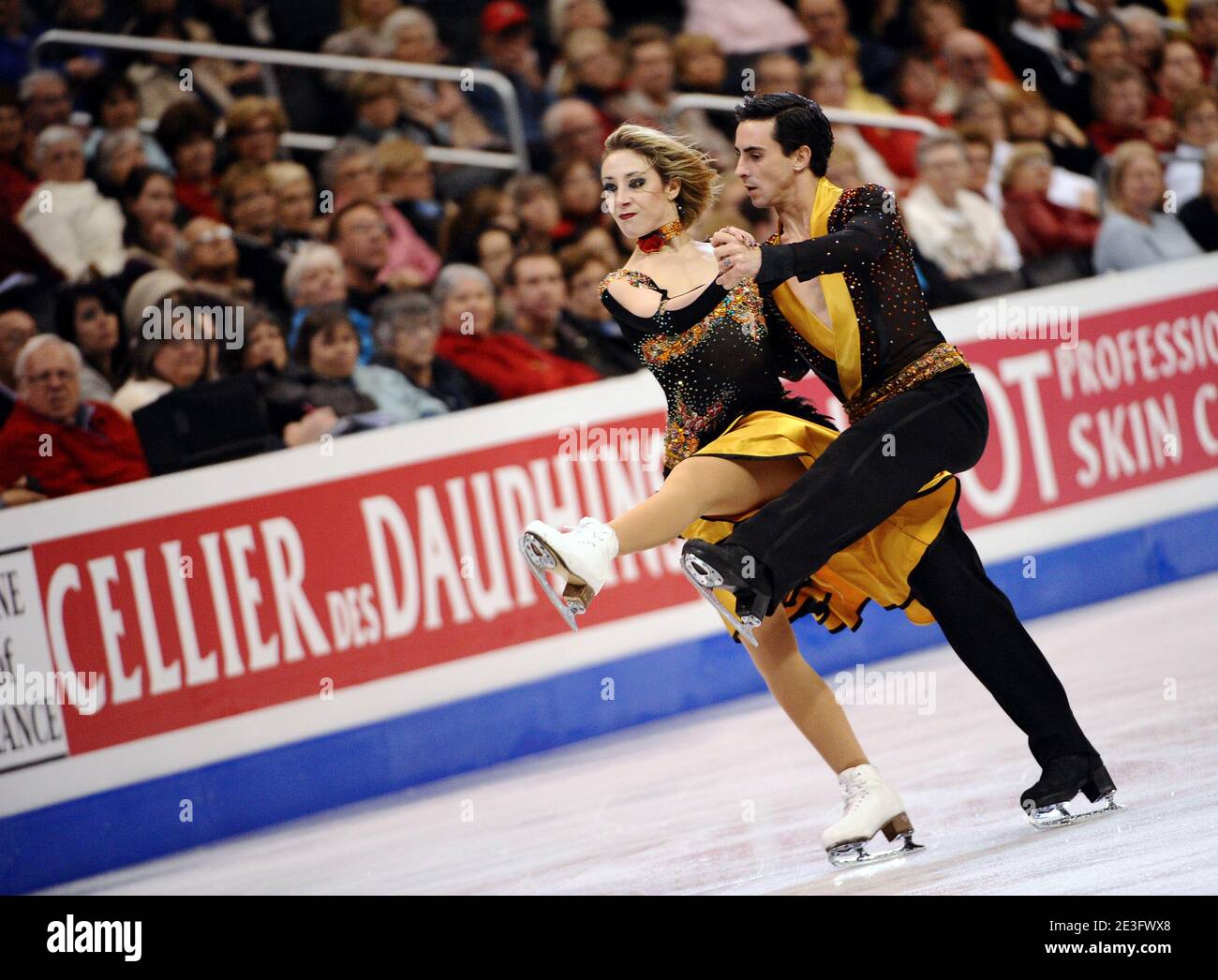 Federica Faiella and Massimo Scali of Italy performing the Ice Dance ...