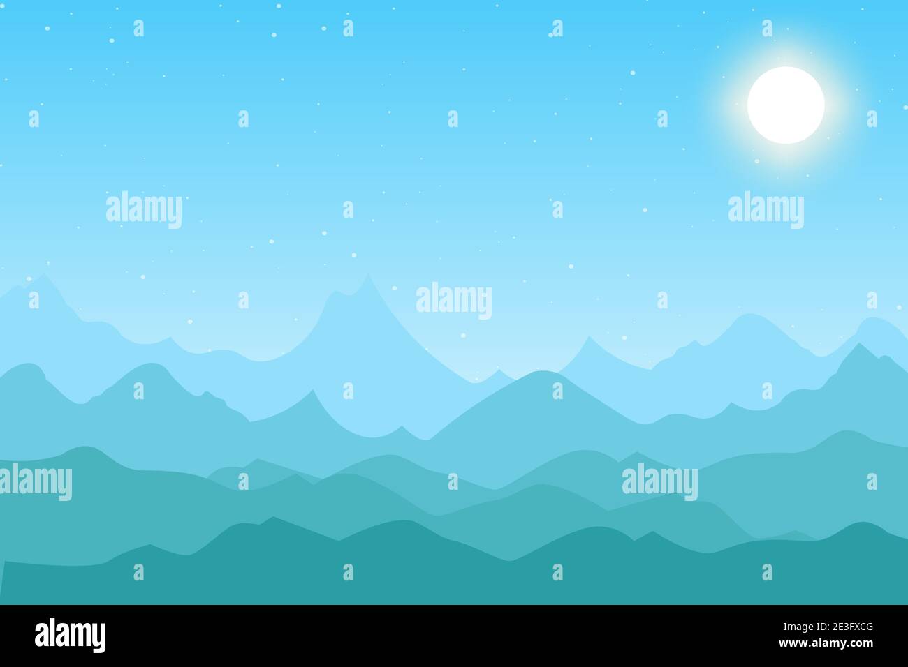 Blue mountain cartoon vector Stock Vector Images - Alamy