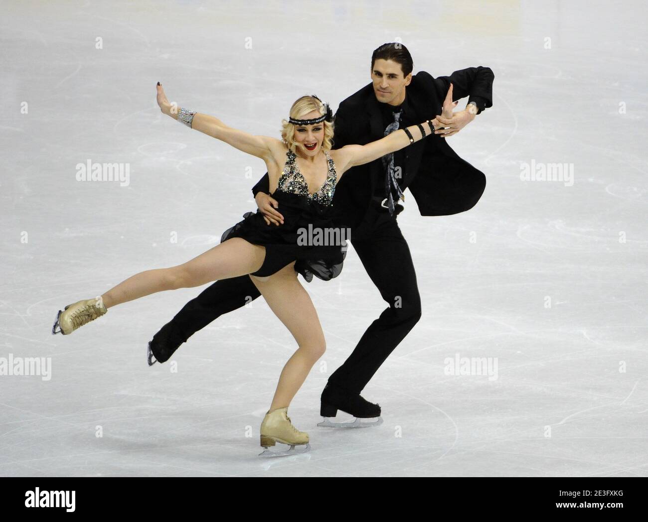 Pernelle Carron and Mathieu Jost of France compete at the 2009 World ...