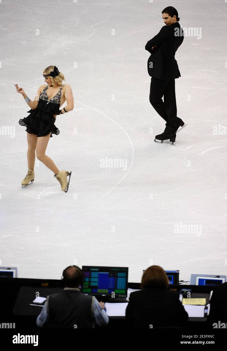 Pernelle Carron and Mathieu Jost of France compete at the 2009 World ...