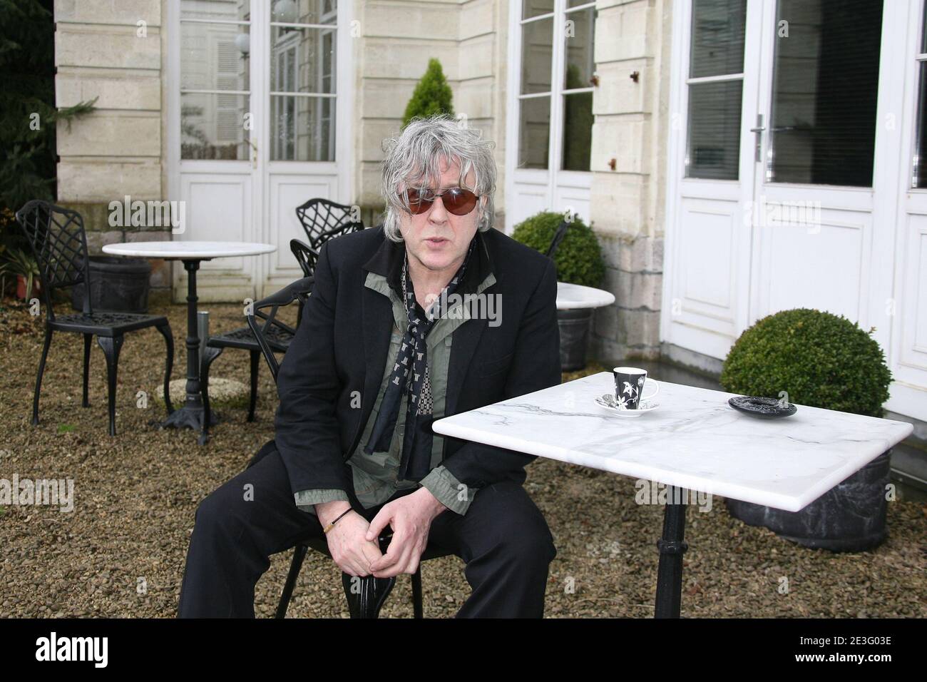 Singer Arno poses during the 20th 'Valenciennes Film Festival' held at ...