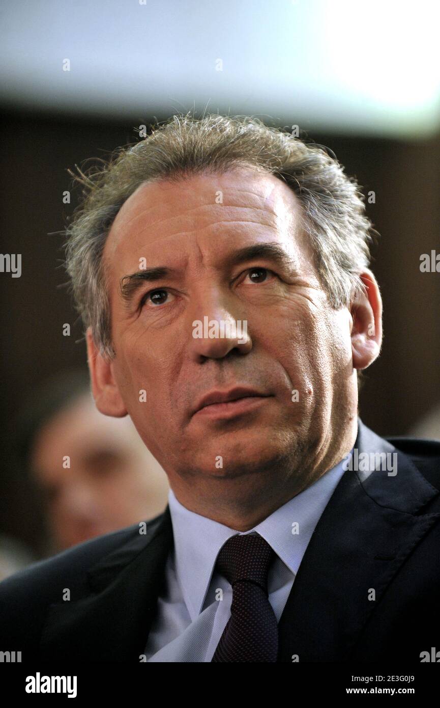 Francois Bayrou lors du meeting du Modem sur le theme 'La France et l ...