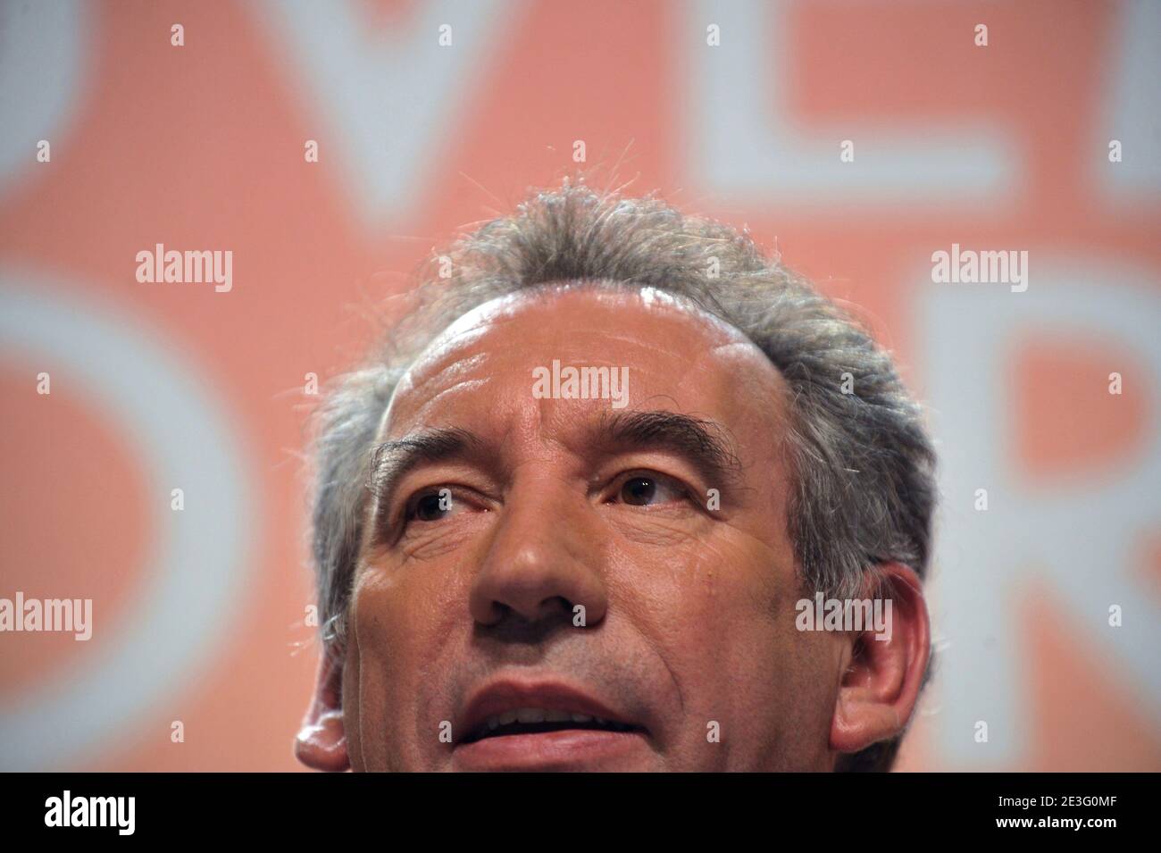 Francois Bayrou lors du meeting du Modem sur le theme 'La France et l ...