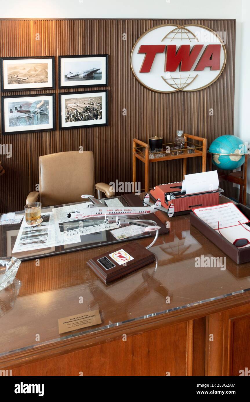 CEO Jack Frye office at TWA hotel at JFK airport in Queens NYC Stock ...