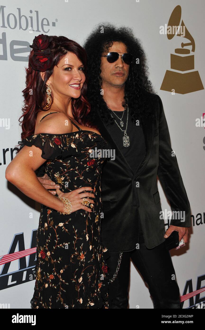 Perla Ferrar and Slash attend the 51st Annual GRAMMY Awards - Salute To ...