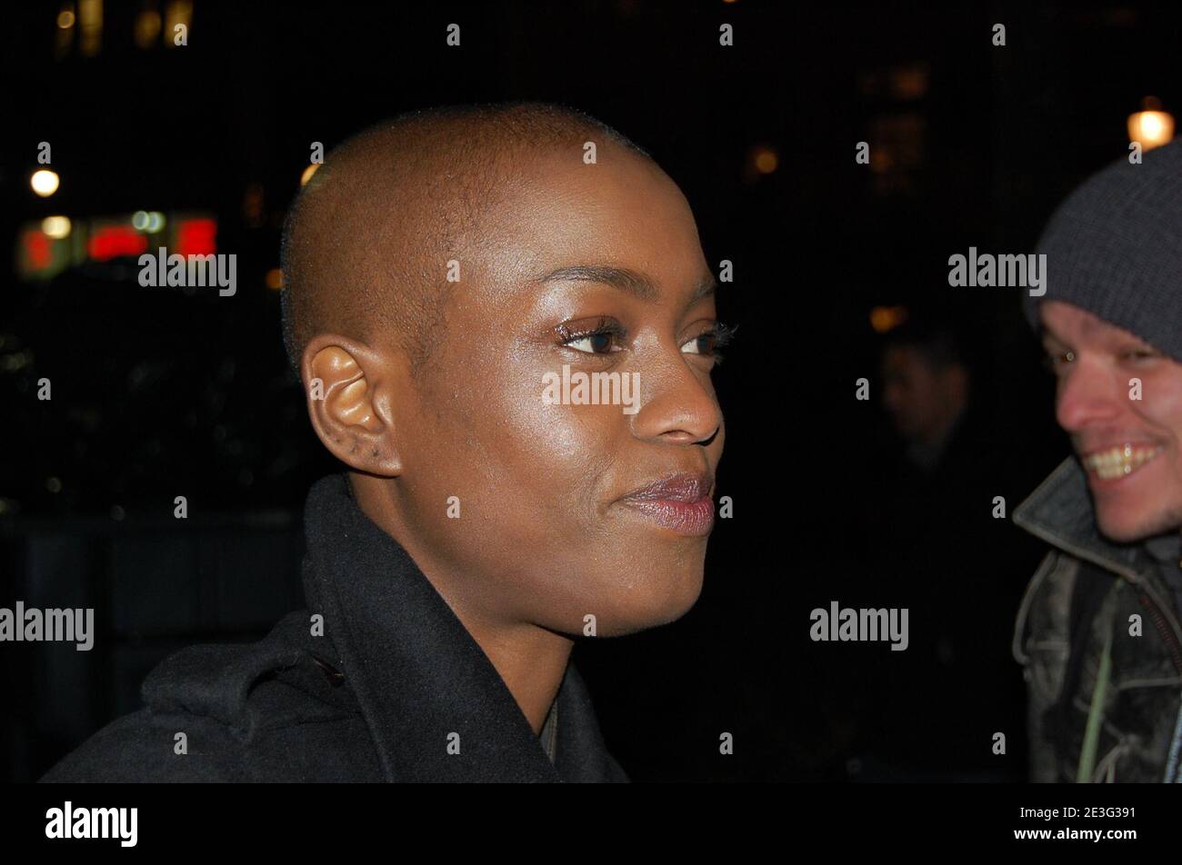 Model Nnenna from 'America's Next Top Model' leaving Bryant Park during ...