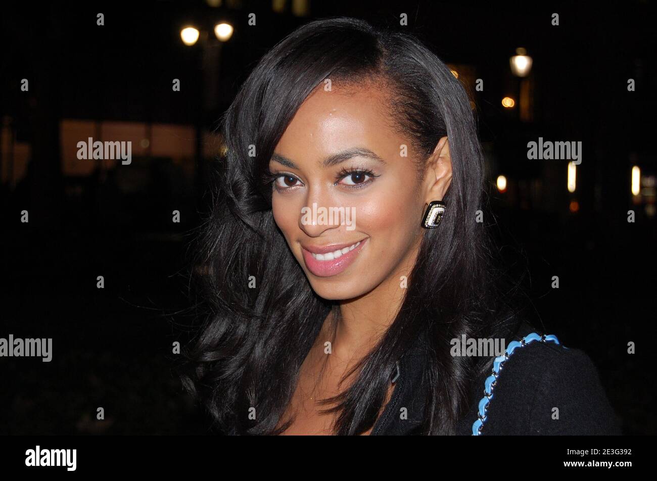 Singer Solange Knowles leaving Bryant Park during the Mercedes Benz ...