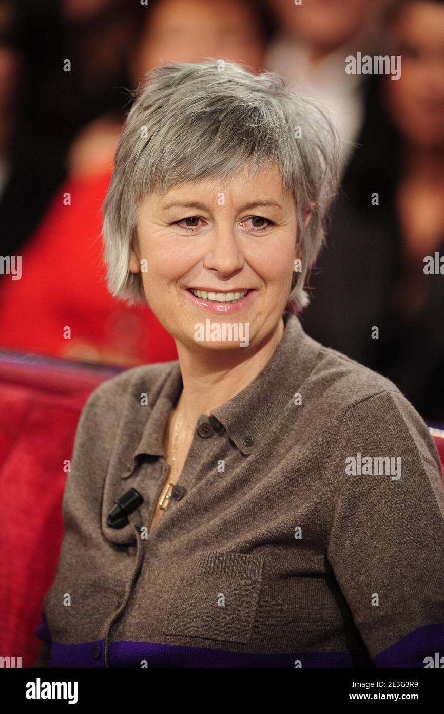 Annie Lemoine at the taping of Vivement Dimanche on January 21, 2009 in ...