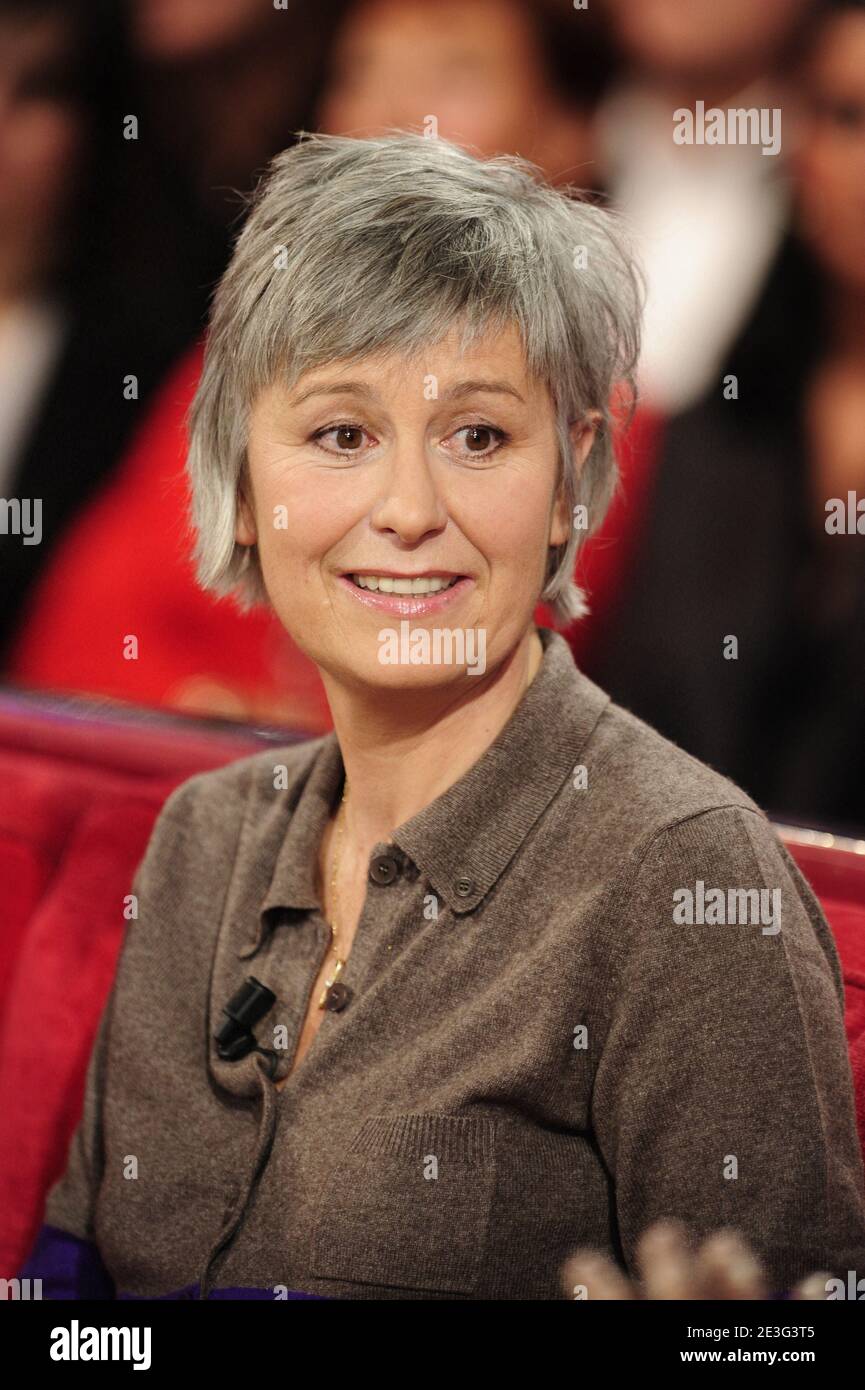 Annie Lemoine at the taping of Vivement Dimanche on January 21, 2009 in ...