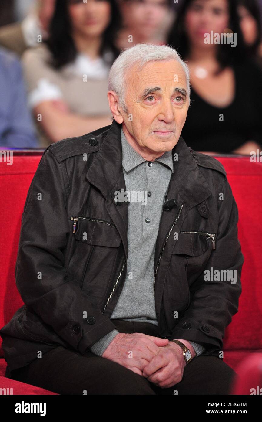 Charles Aznavour at the taping of Vivement Dimanche on March 11, 2009 ...