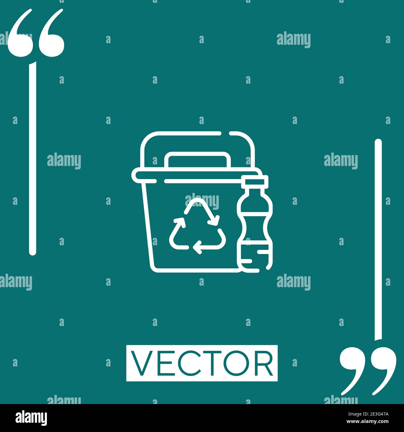 plastic bin vector icon Linear icon. Editable stroked line Stock Vector ...