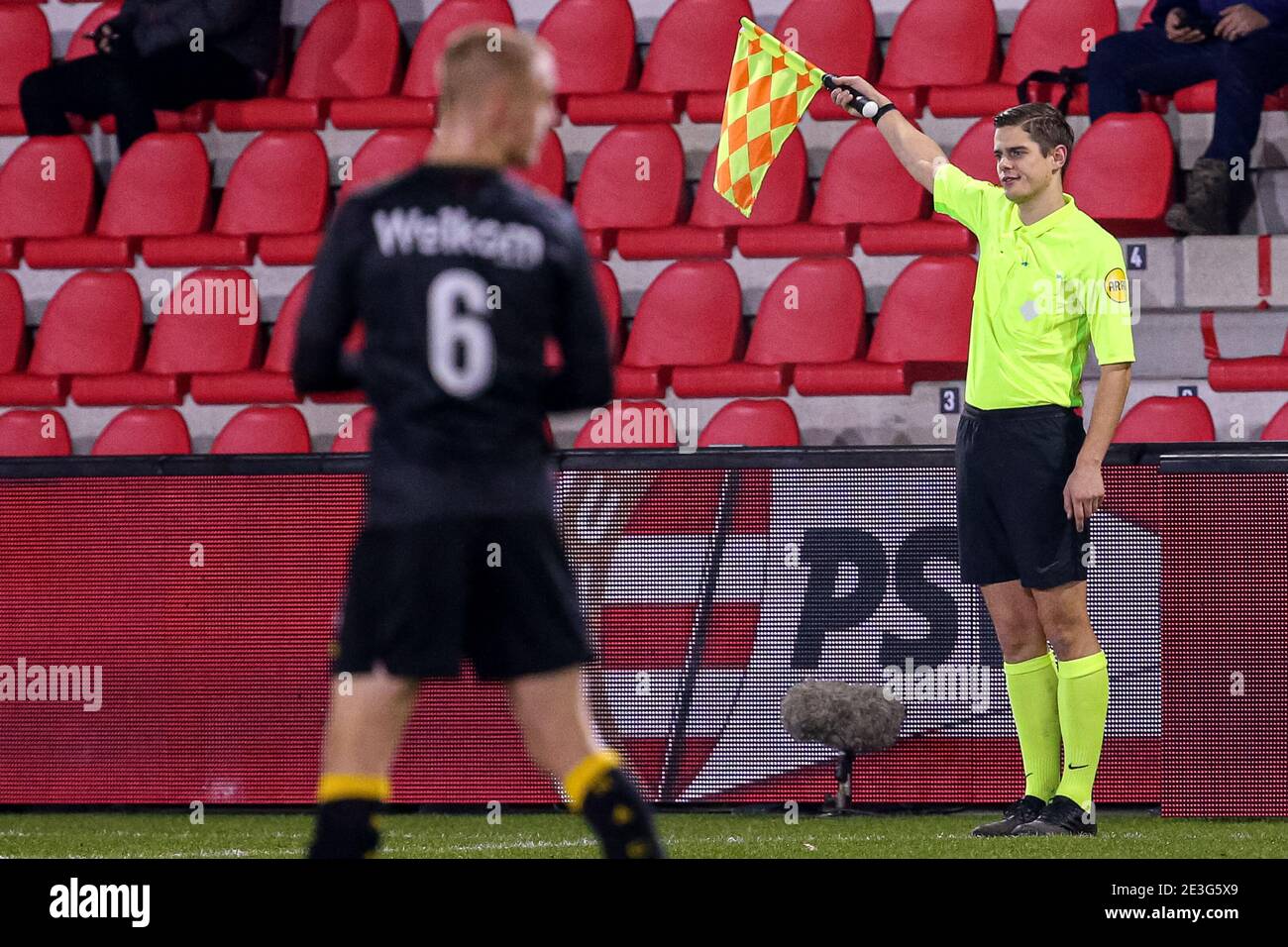 EINDHOVEN, NETHERLANDS - JANUARY 18: (L-R): Assistant Referee Kevin ...