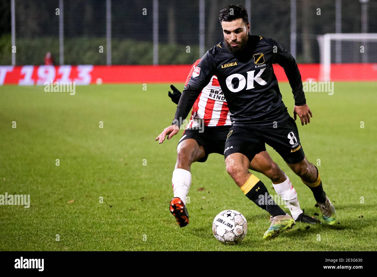 EINDHOVEN, NETHERLANDS - JANUARY 18: (L-R): Shurandy Sambo of Jong PSV ...