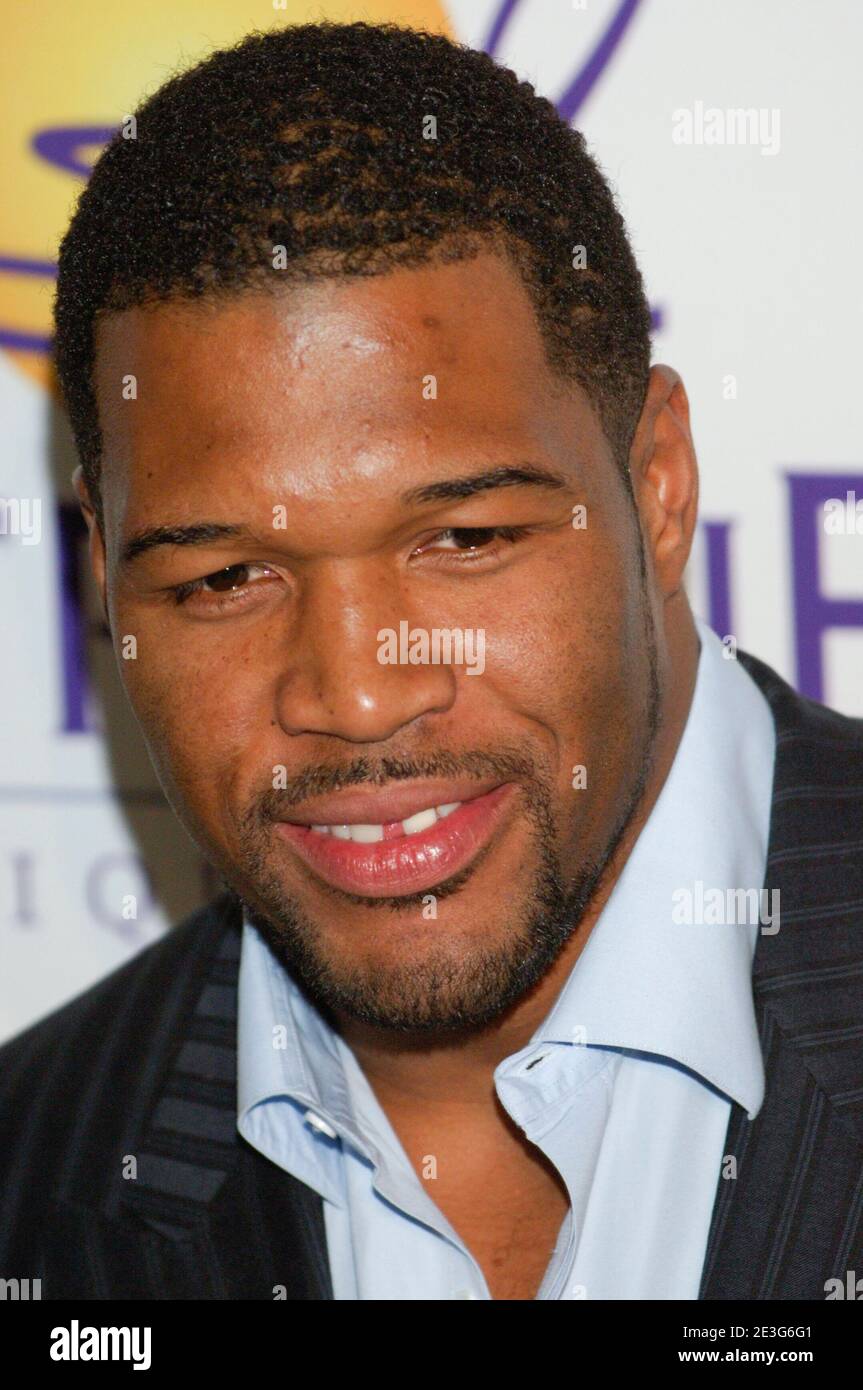 NFL player Michael Strahan attends arrivals for Clive Davis Pre-Grammy ...