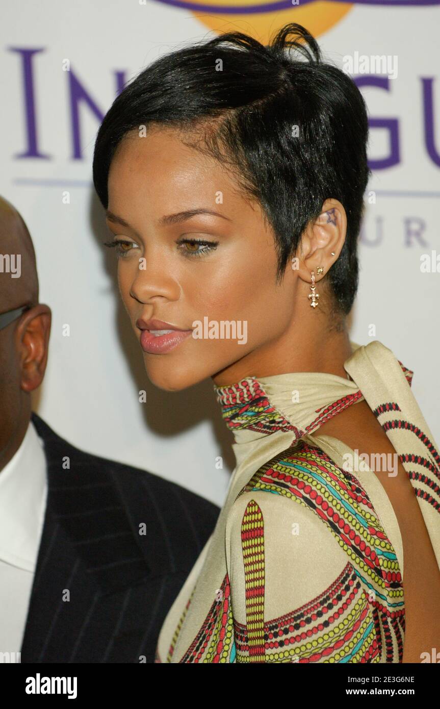 Singer Rihanna attends arrivals for Clive Davis Pre-Grammy Party at the ...