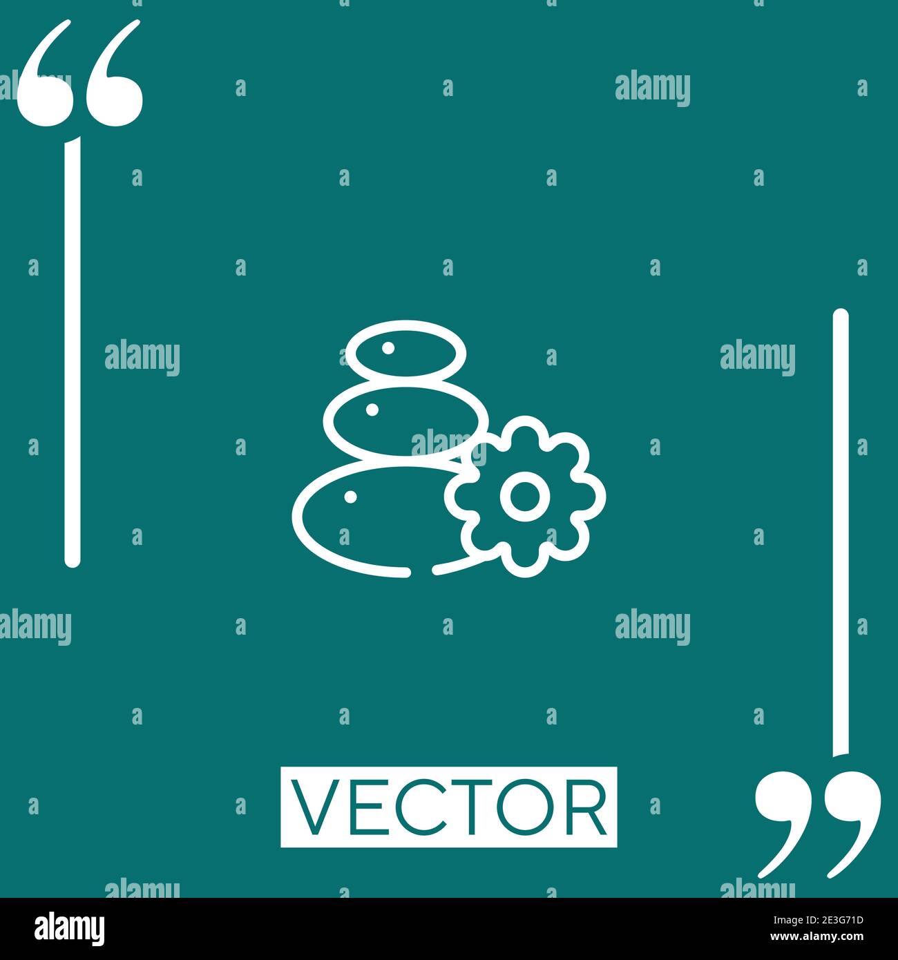 hot stones vector icon Linear icon. Editable stroke line Stock Vector ...