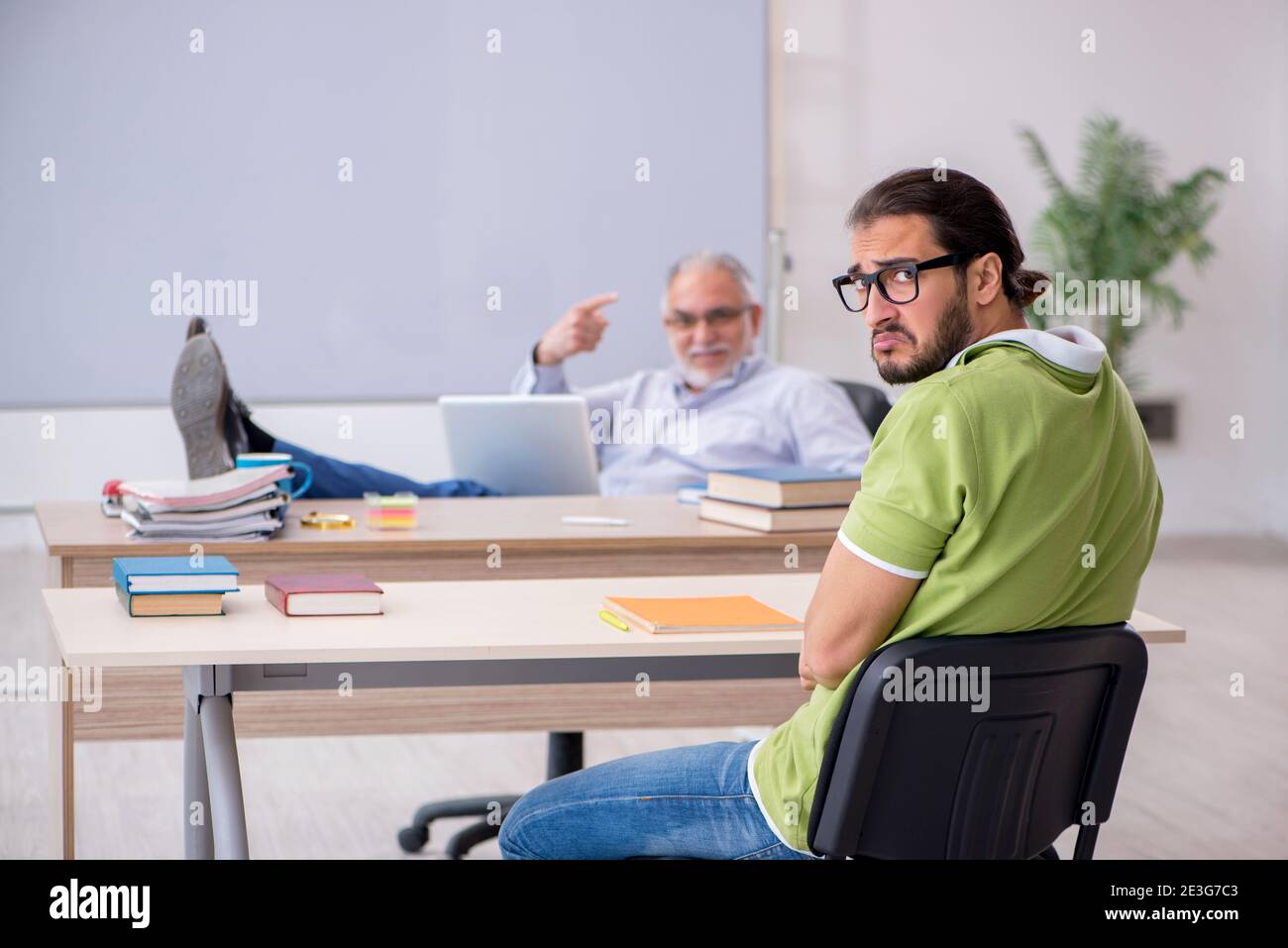 Stressed student teacher school helping hi-res stock photography and ...
