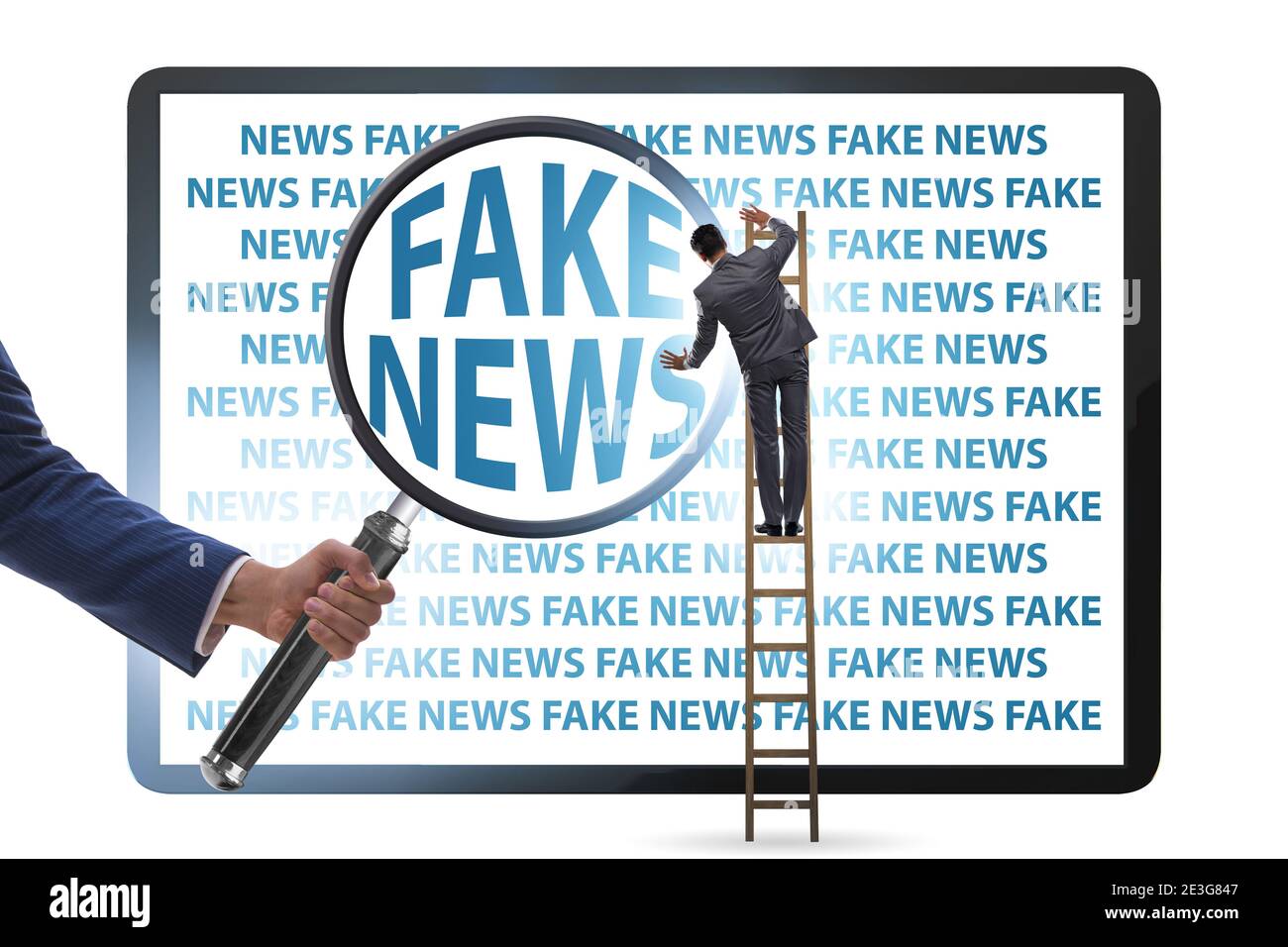 Fake news concept in the information manipulation concept Stock Photo ...