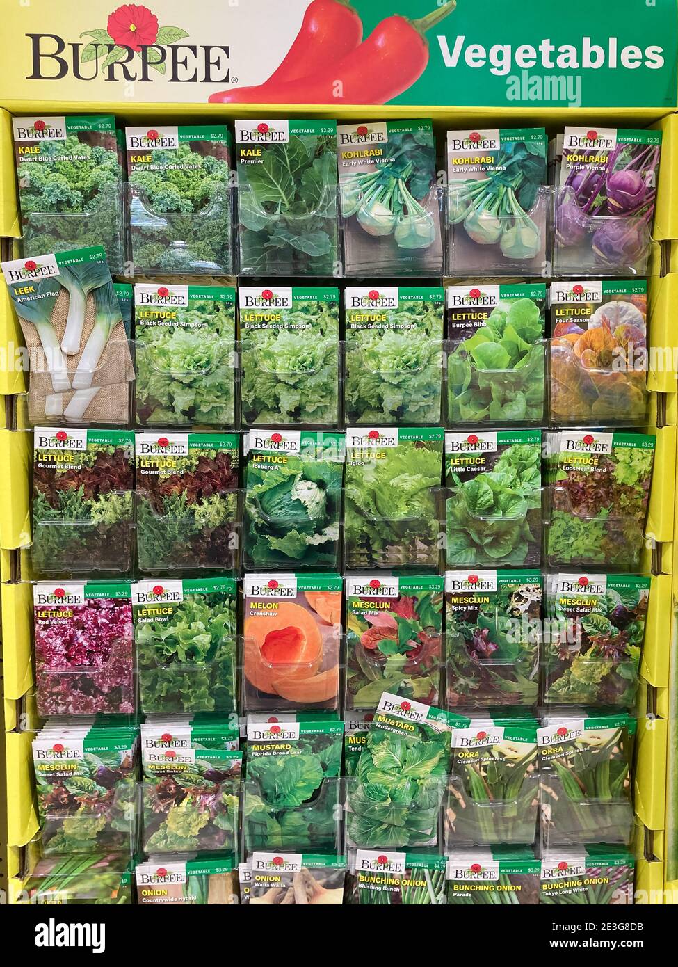 Burpee Seeds and Plants Retail Display and Trademark Logo Stock Photo ...