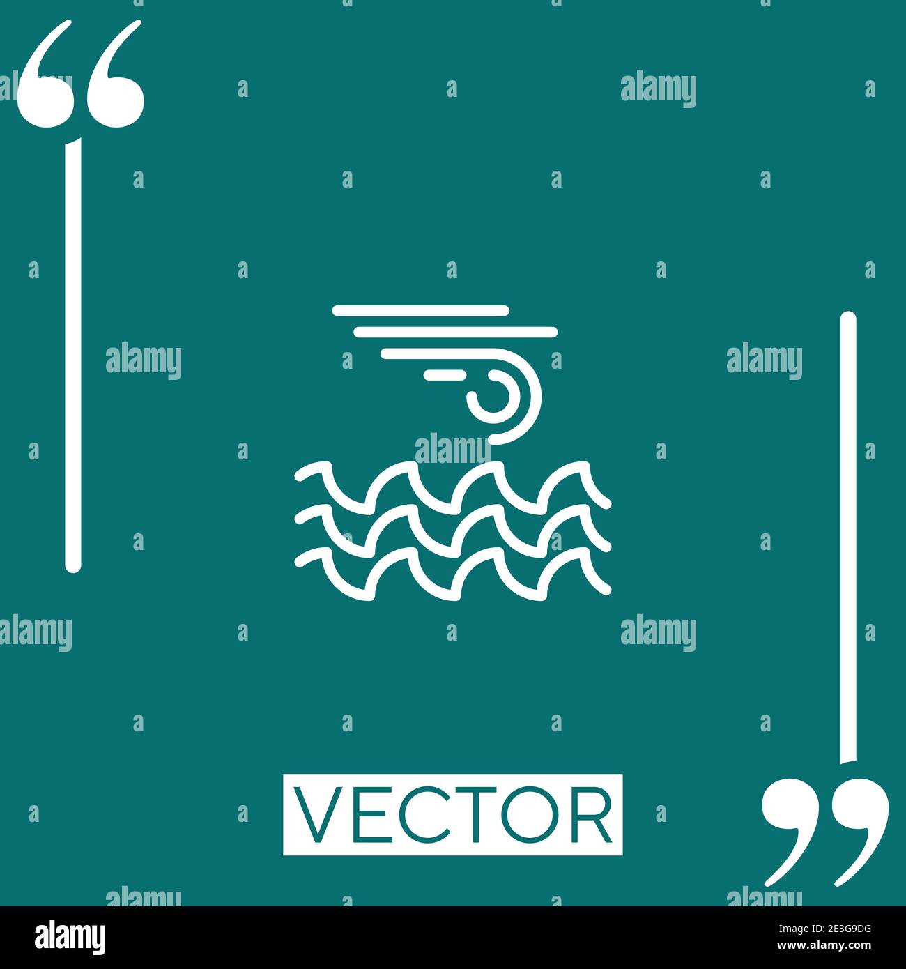 Waves linear icon editable Stock Vector Images - Alamy
