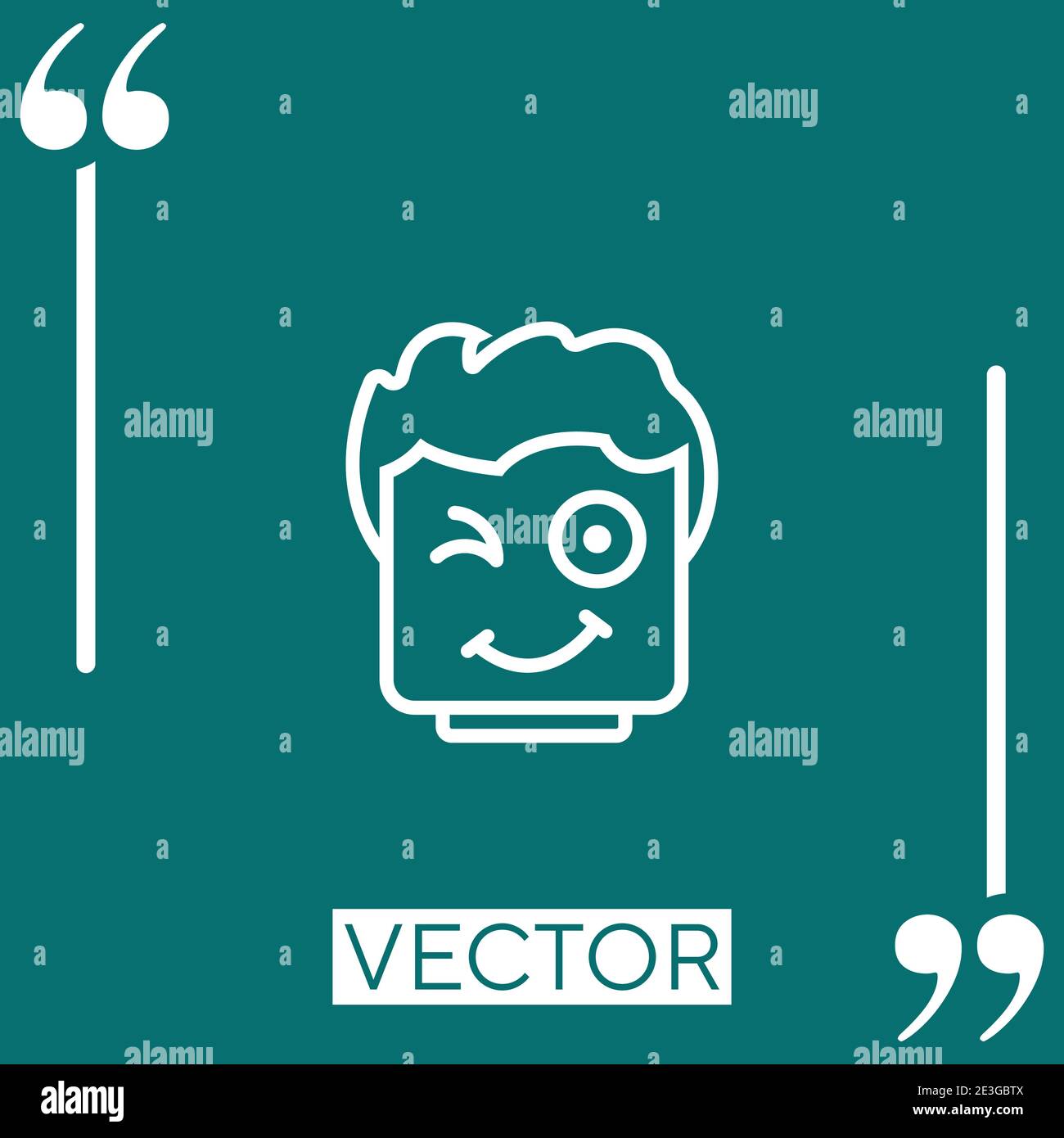 wink vector icon Linear icon. Editable stroke line Stock Vector Image ...