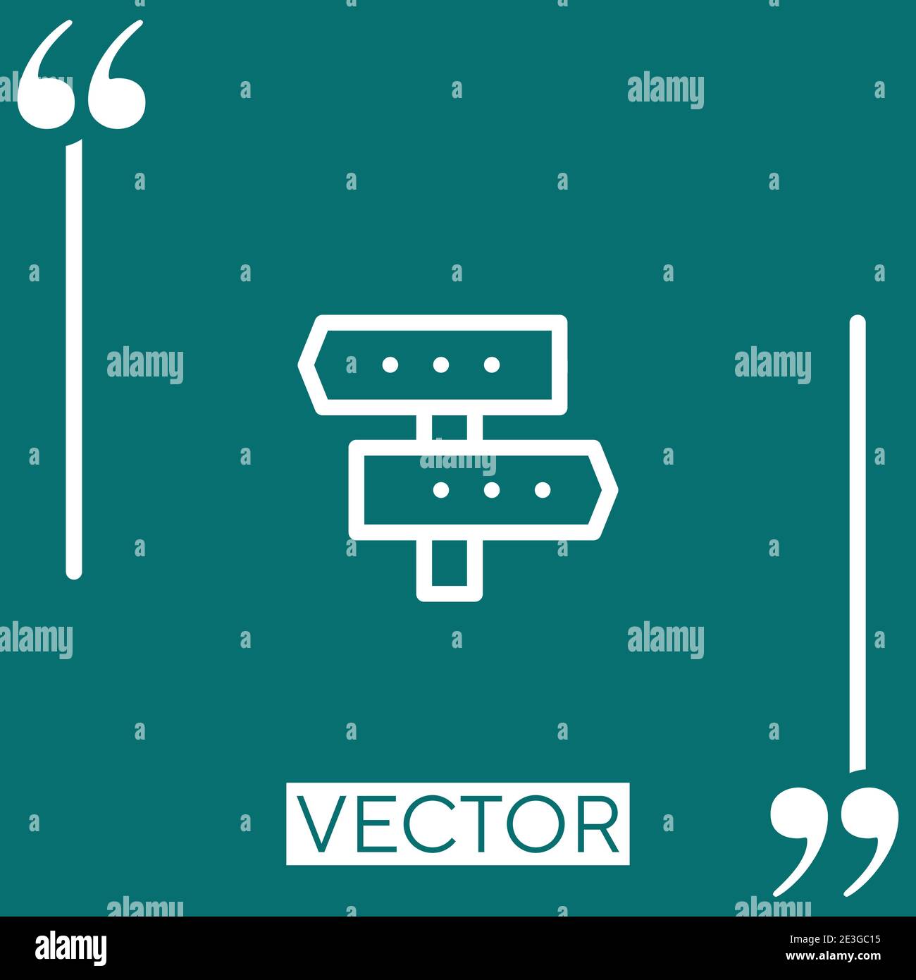 directions vector icon Linear icon. Editable stroke line Stock Vector ...