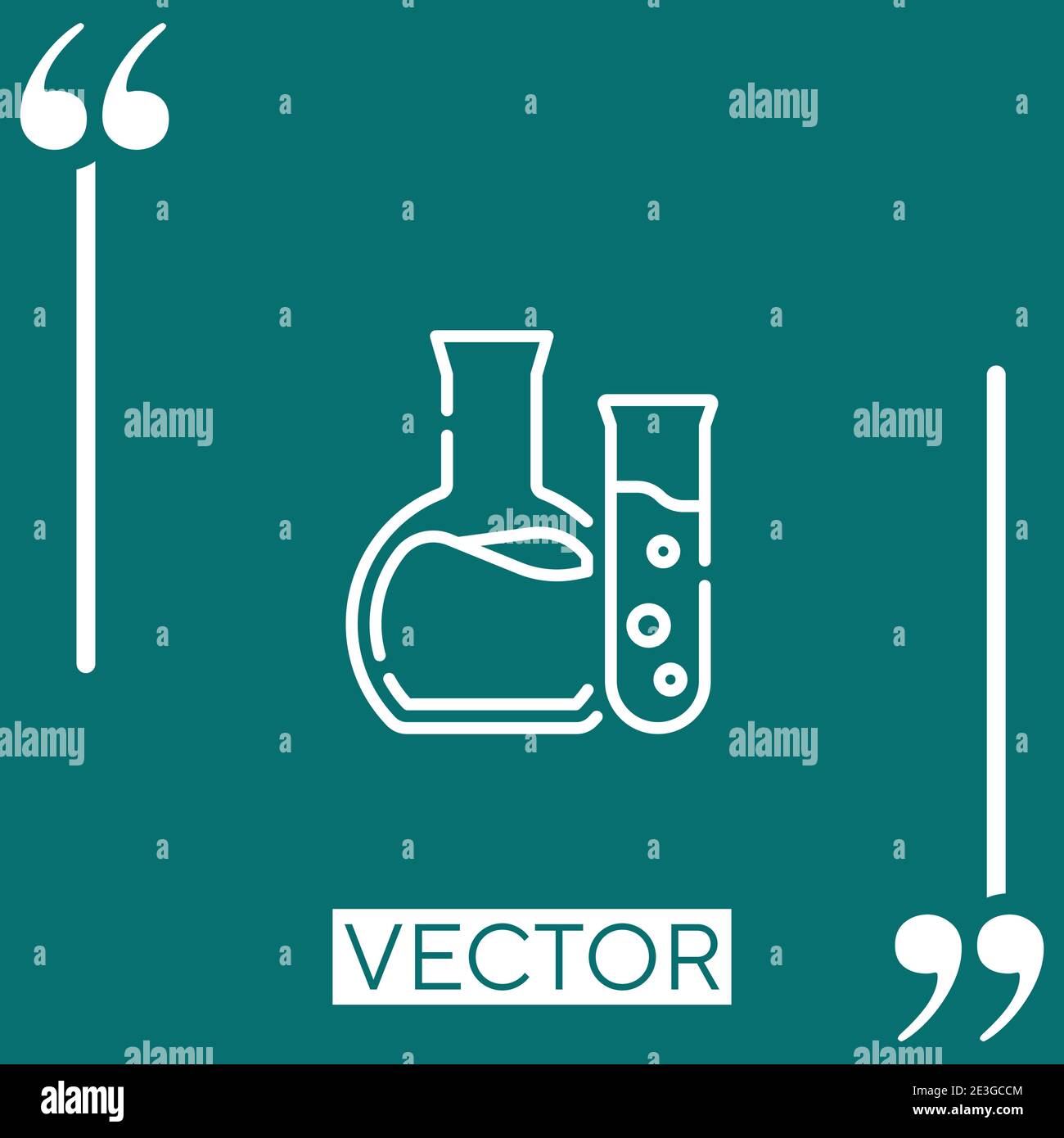 test tubes Linear icon. Editable stroke line Stock Vector Image & Art ...