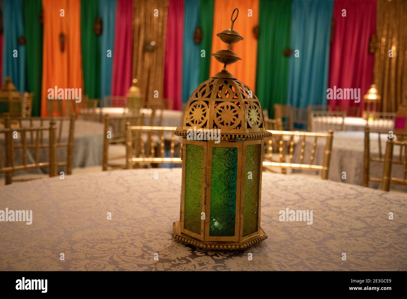 Mehendi ceremony before Indian wedding with colorful details Stock ...