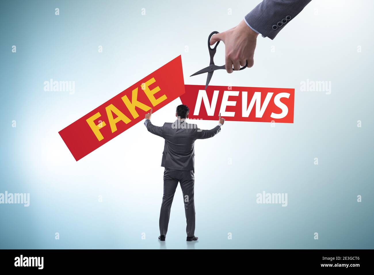 Fake news concept in the information manipulation concept Stock Photo ...