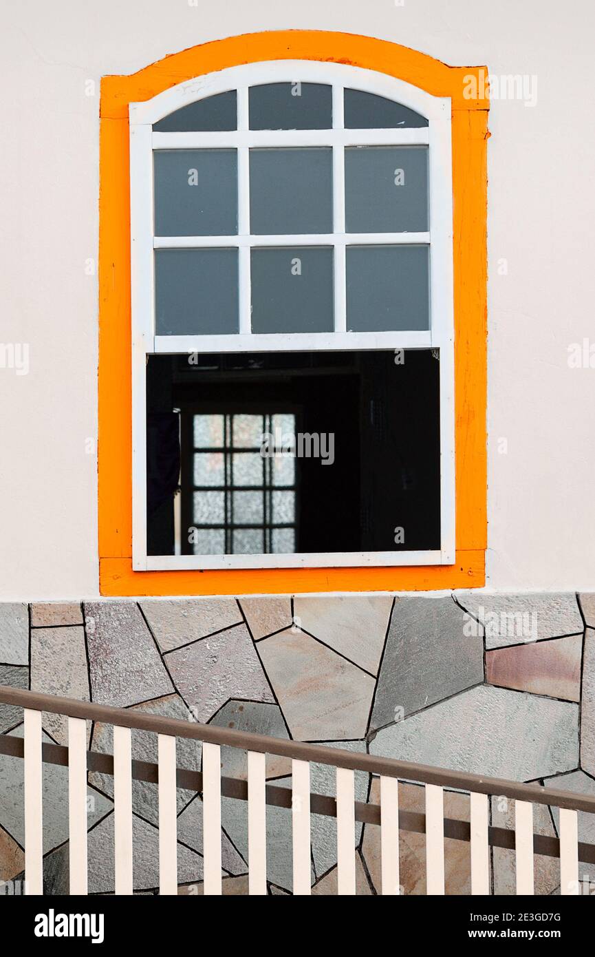 Typical building and window of the 19th century in the central zone of ...