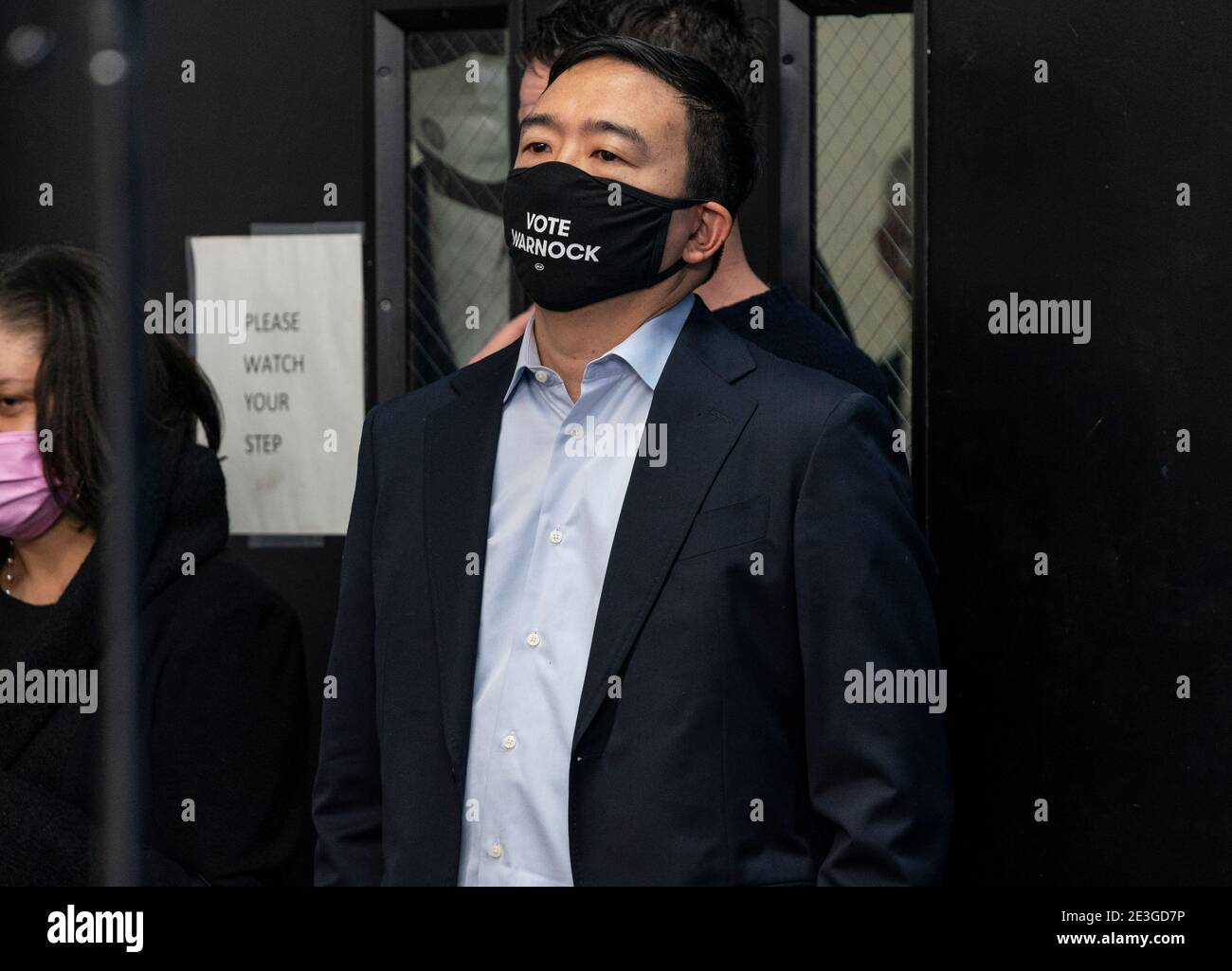 New York, NY - January 18, 2021: Candidate for NYC mayor Andrew Yang ...