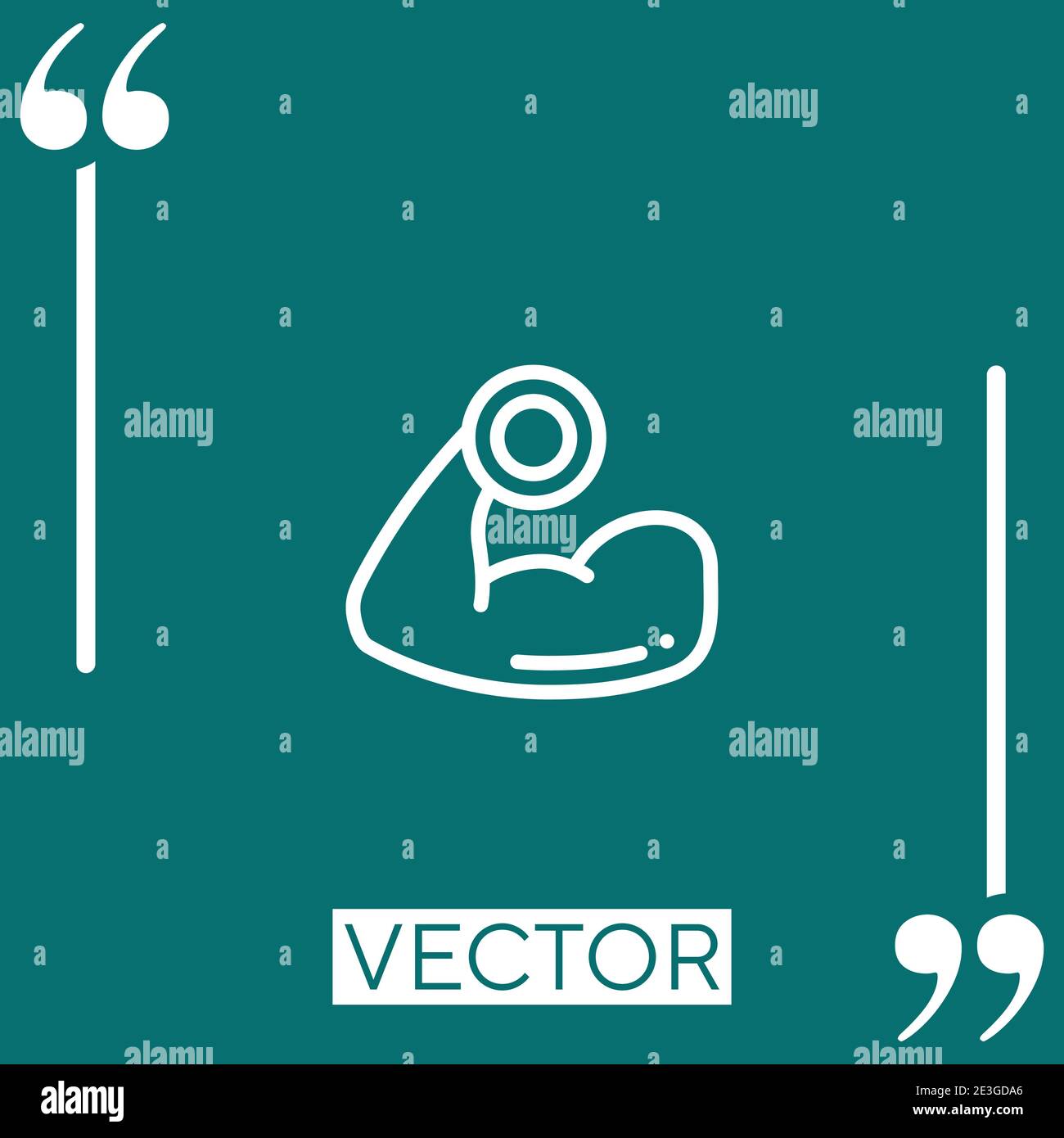 strength vector icon Linear icon. Editable stroked line Stock Vector ...