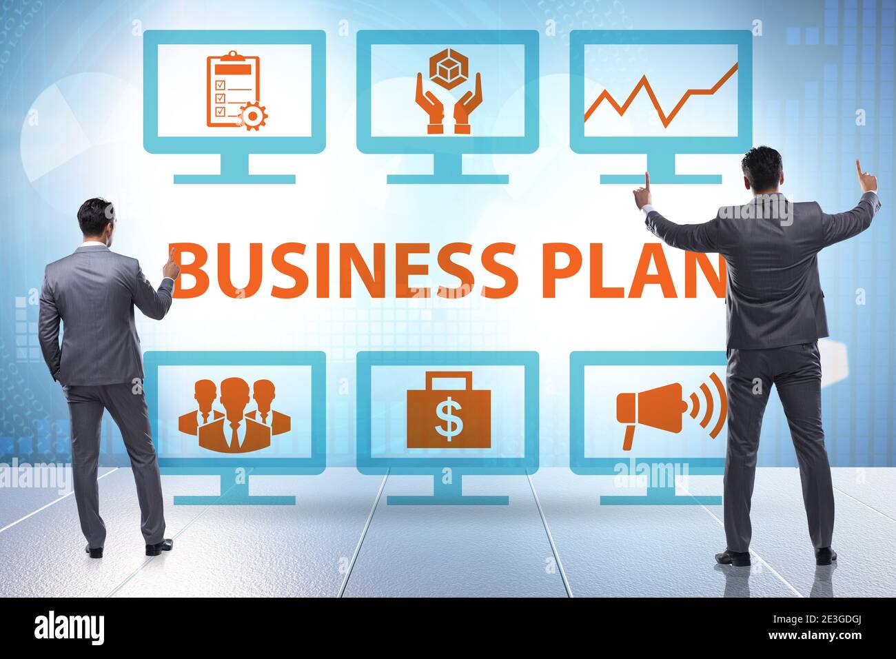 Business plan concept with the businessman Stock Photo - Alamy