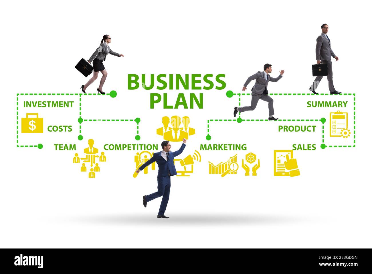 Business plan concept with the businessman Stock Photo - Alamy