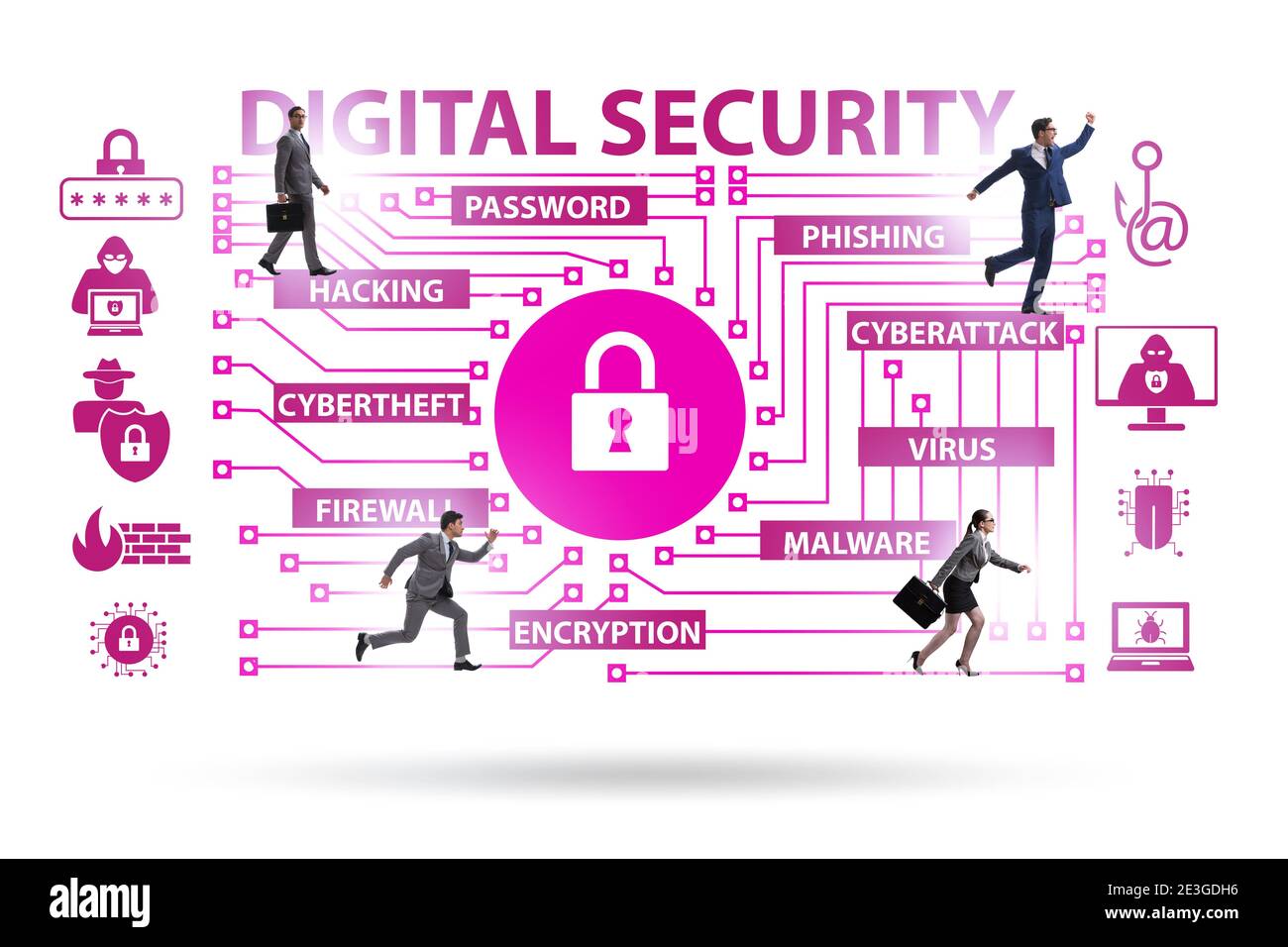 Man woman cyber security Cut Out Stock Images & Pictures - Alamy