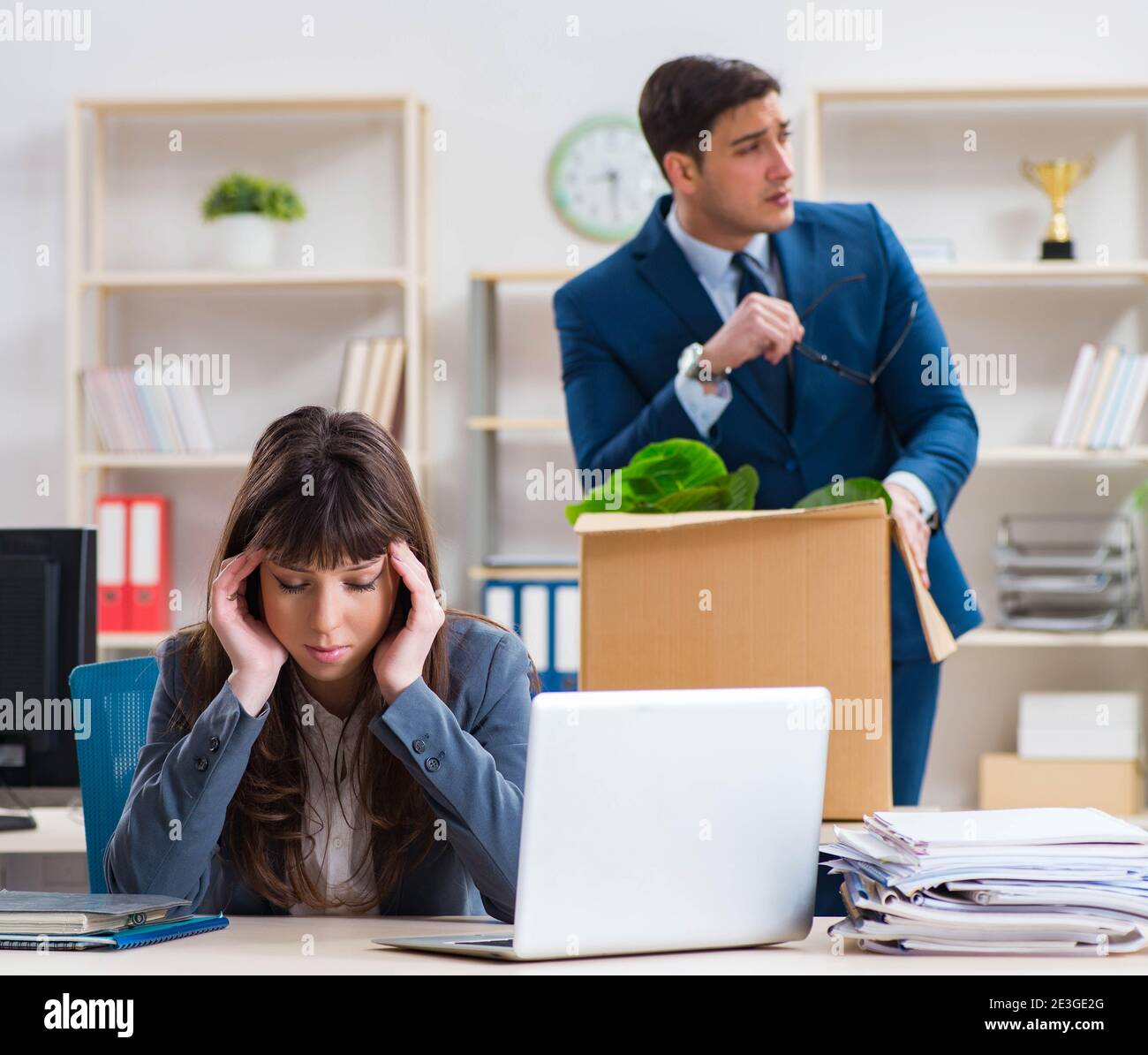 The person being fired from his work Stock Photo - Alamy