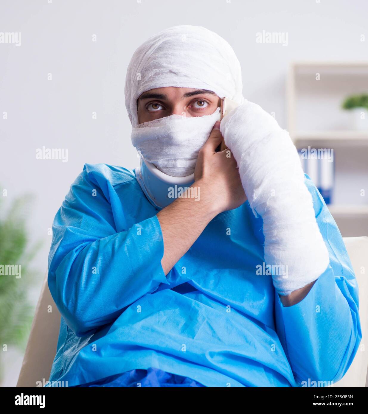 The man suffering from multiple broken bones and fractures Stock Photo ...