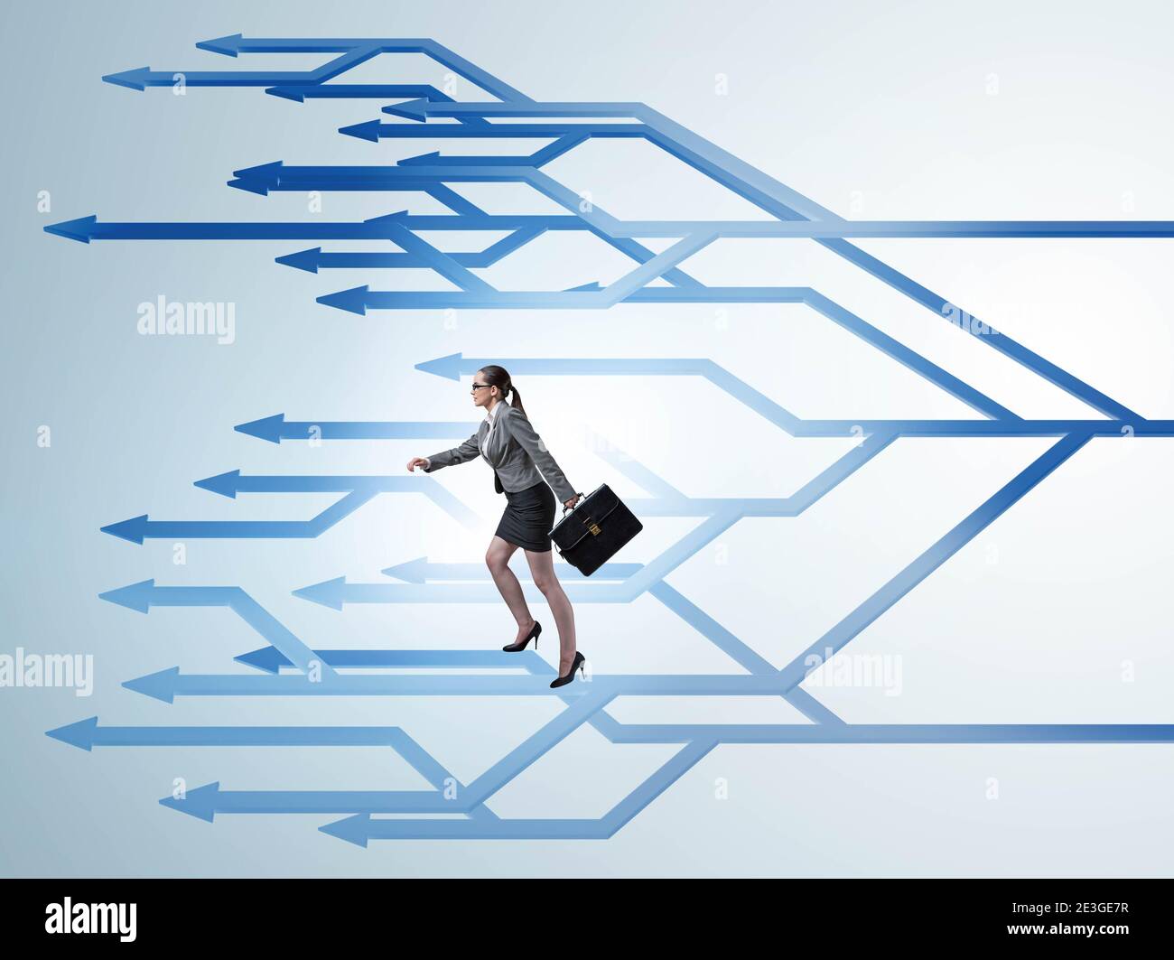 The businessman choosing different career paths in business Stock Photo ...