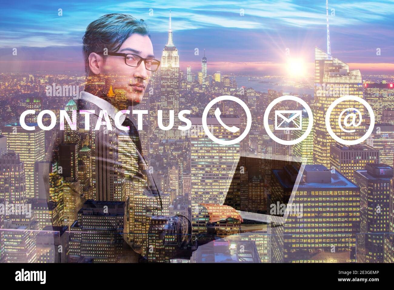 Communication concept with the key contact means Stock Photo - Alamy