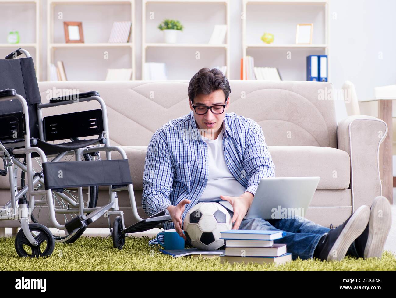 The young student studying at home Stock Photo - Alamy